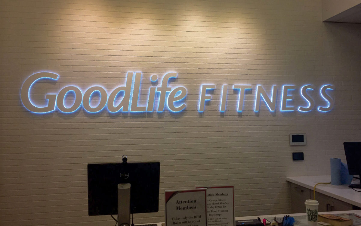 Goodlife Fitness LED Push Through Letters - Universal Sign Group