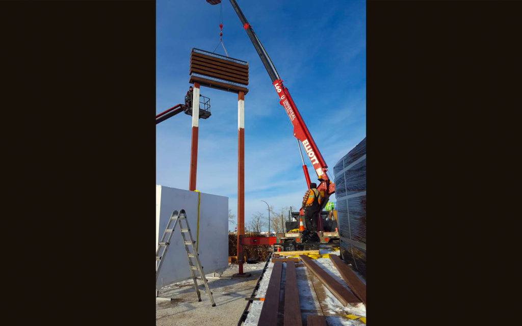 Bower Place LED Pylon Sign - Universal Sign Group