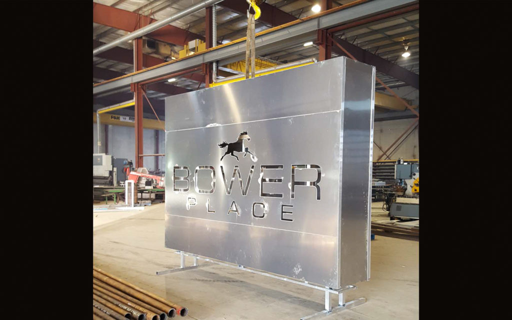 Bower Place LED Pylon Sign - Universal Sign Group